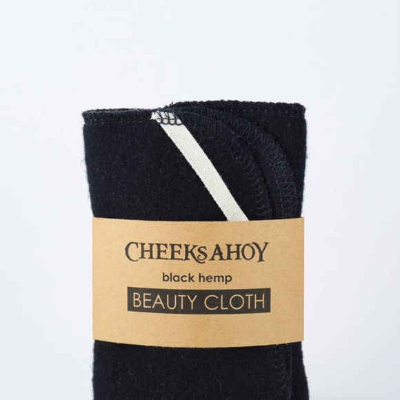 Cheeks Ahoy | Accessories | Nwt Cheeks Ahoy Black Hemp Beauty Cloth ...